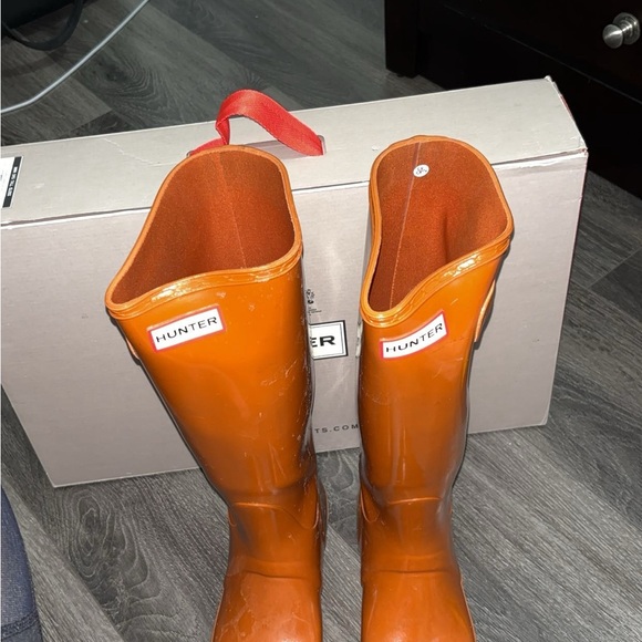 Hunter | Shoes | Hunter Orange Rain Boots | Poshmark